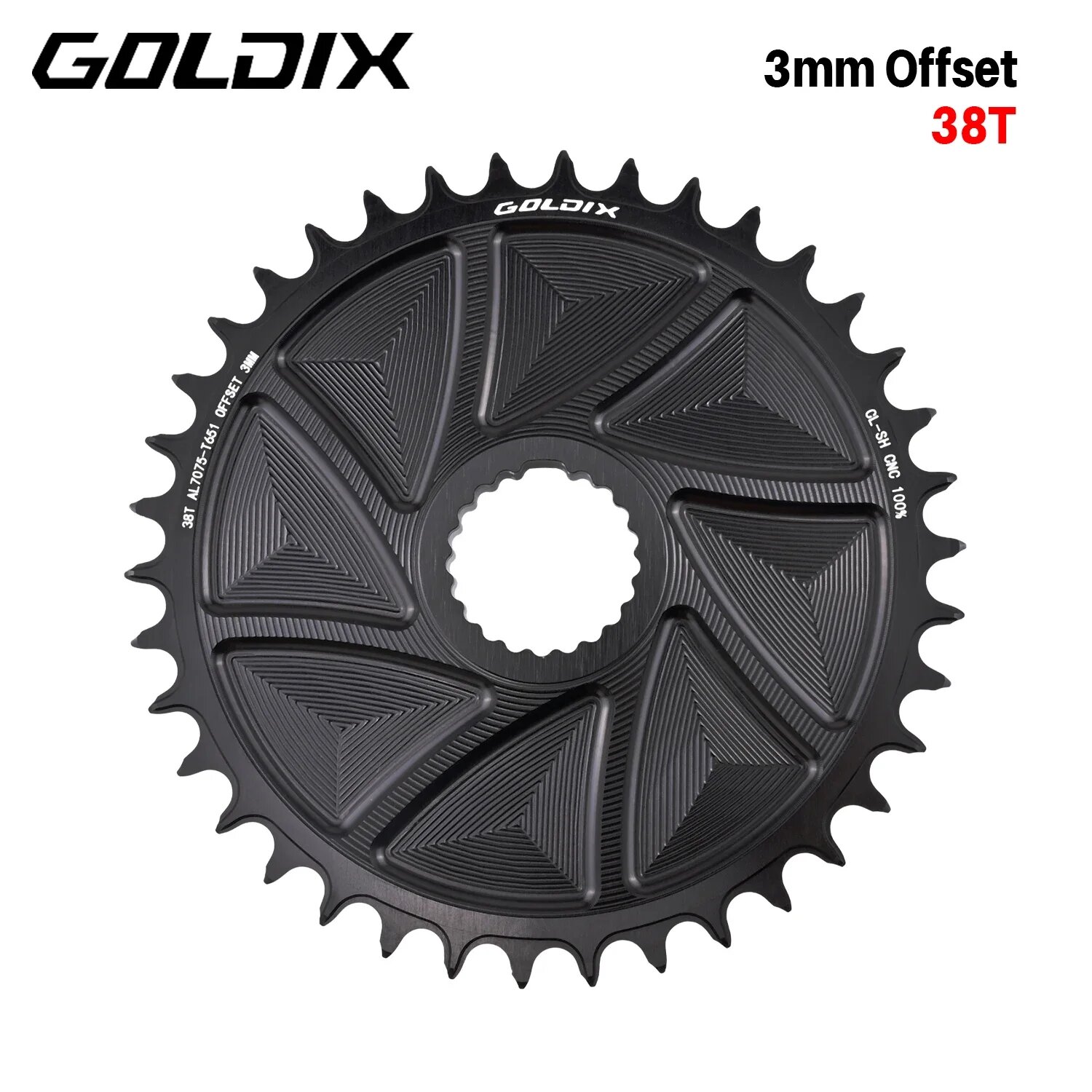 GOLDIX AERO Звездочка Широкие-Узкие Зубы SH 38T