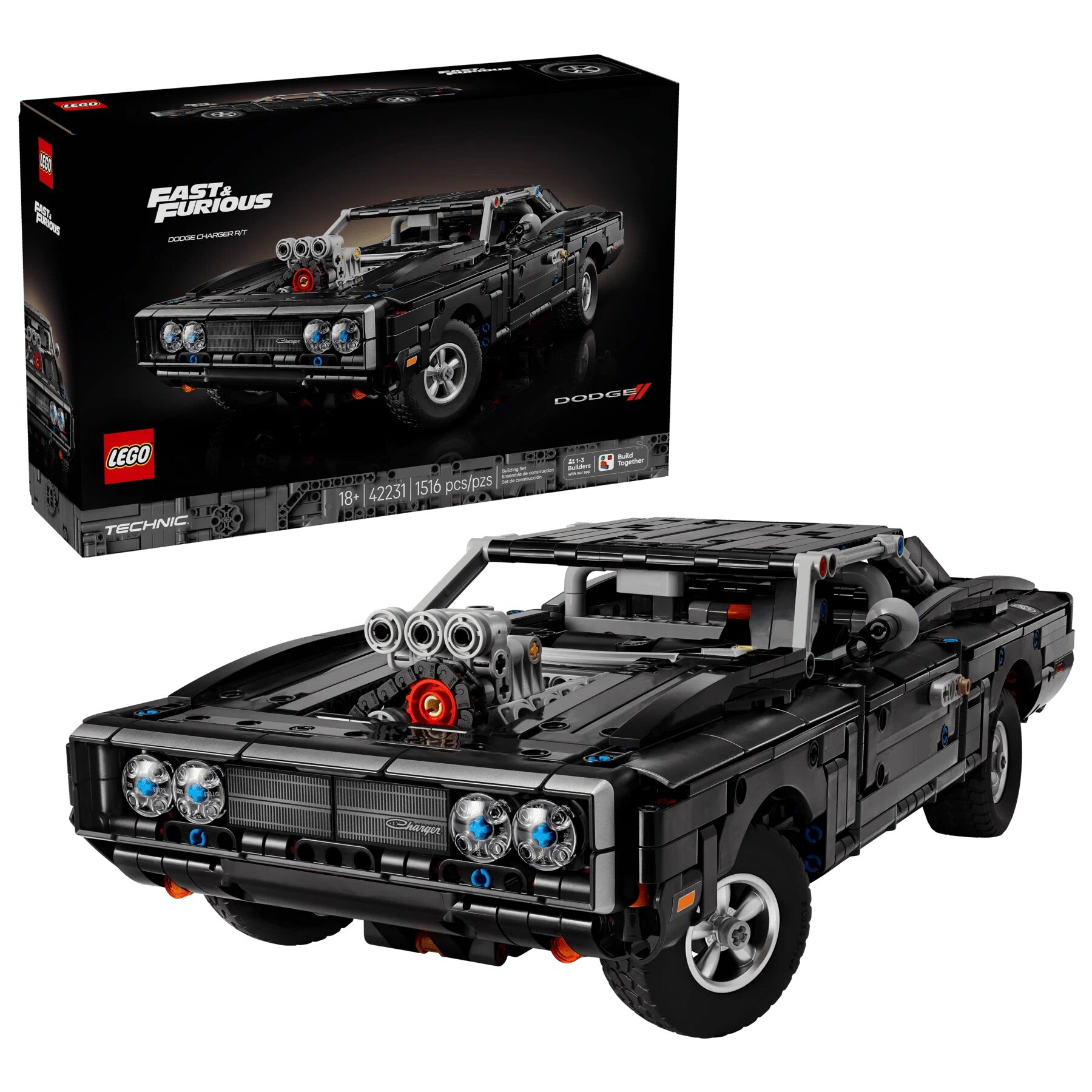 Конструктор LEGO Technic Dodge Charger RT 42231, 1516 деталей, 18+