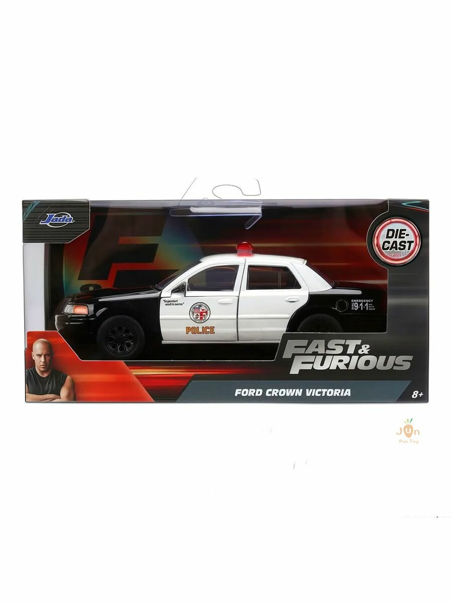 Jada Fast & Furious Ford Crown Victoria / Игрушечный Гоночный Автомобиль Форд Краун Виктория Из Серии Форсаж Для Детей Старше 8 Лет
