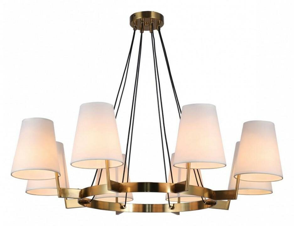 Люстра Omnilux Camlez OML-68603-08 цвет плафона подвески Белый, цвет арматуры Бронза