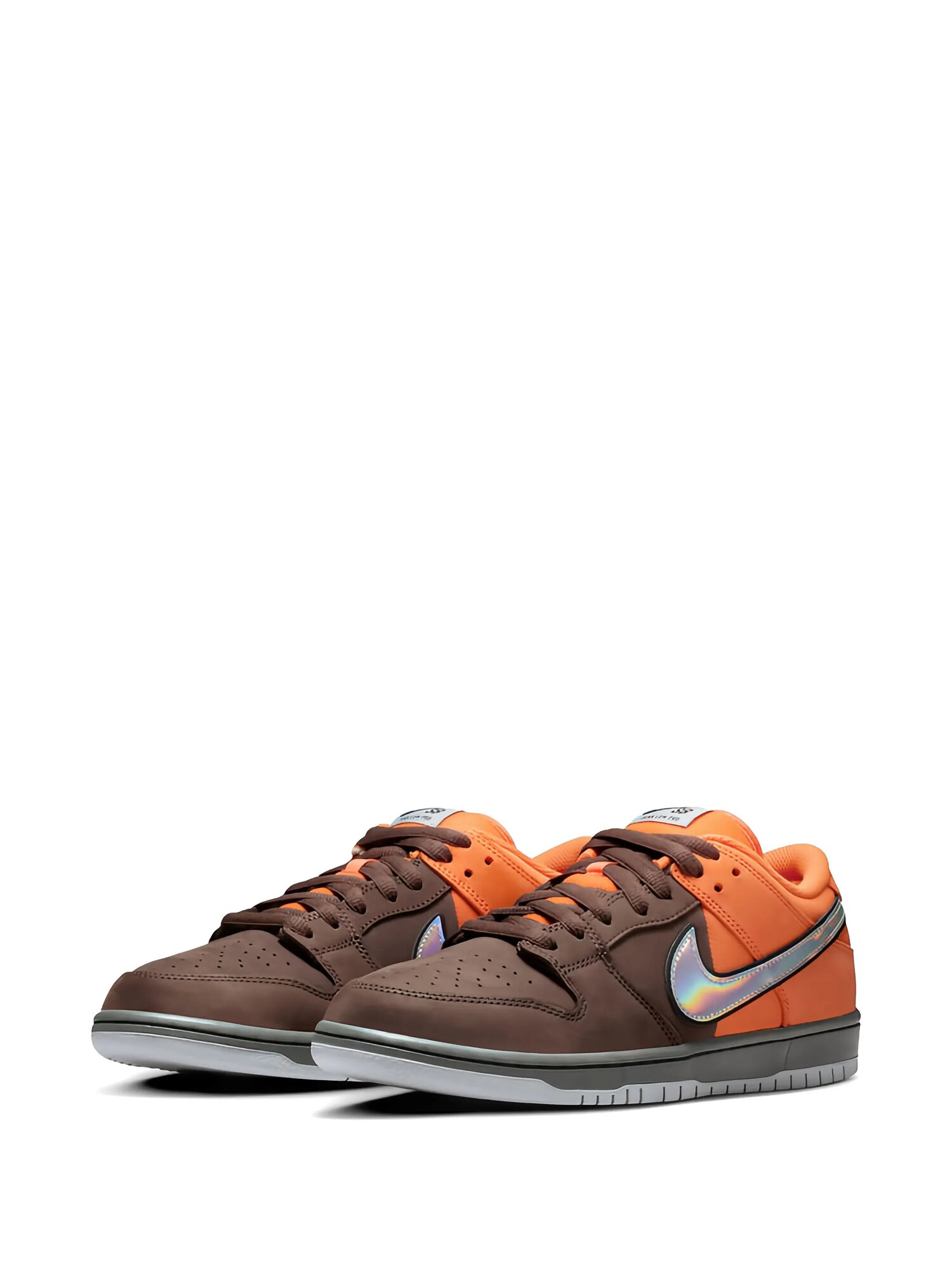 Кроссовки NIKE SB Dunk Low Pro, размер 9 US, коричневый/серый/оранжевый — фото 1