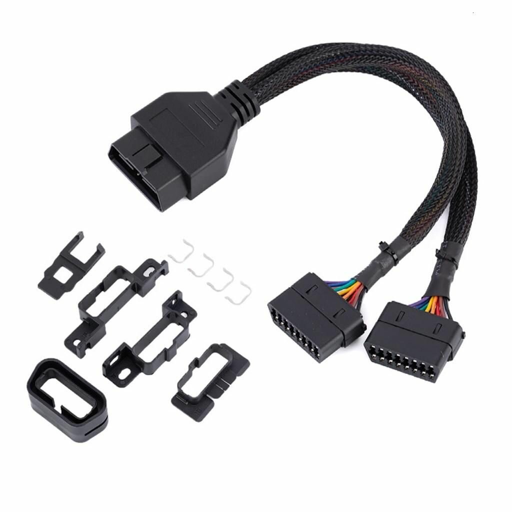 Универсальный разветвитель OBD2, Y-образный удлинительный кабель 16-pin