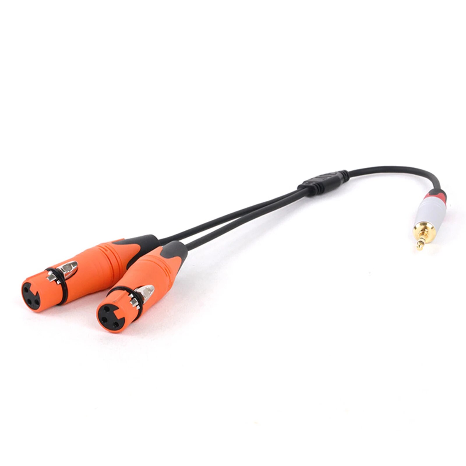 XLR двойной на 3.5 мм кабель, 0.5м, Orange-FF