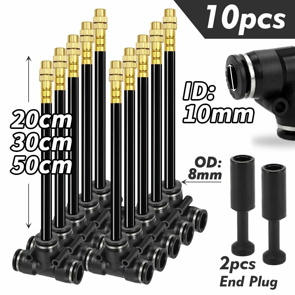 Регулируемые форсунки для туманообразования 20/30/50 см for 10mm Tube, 20cm