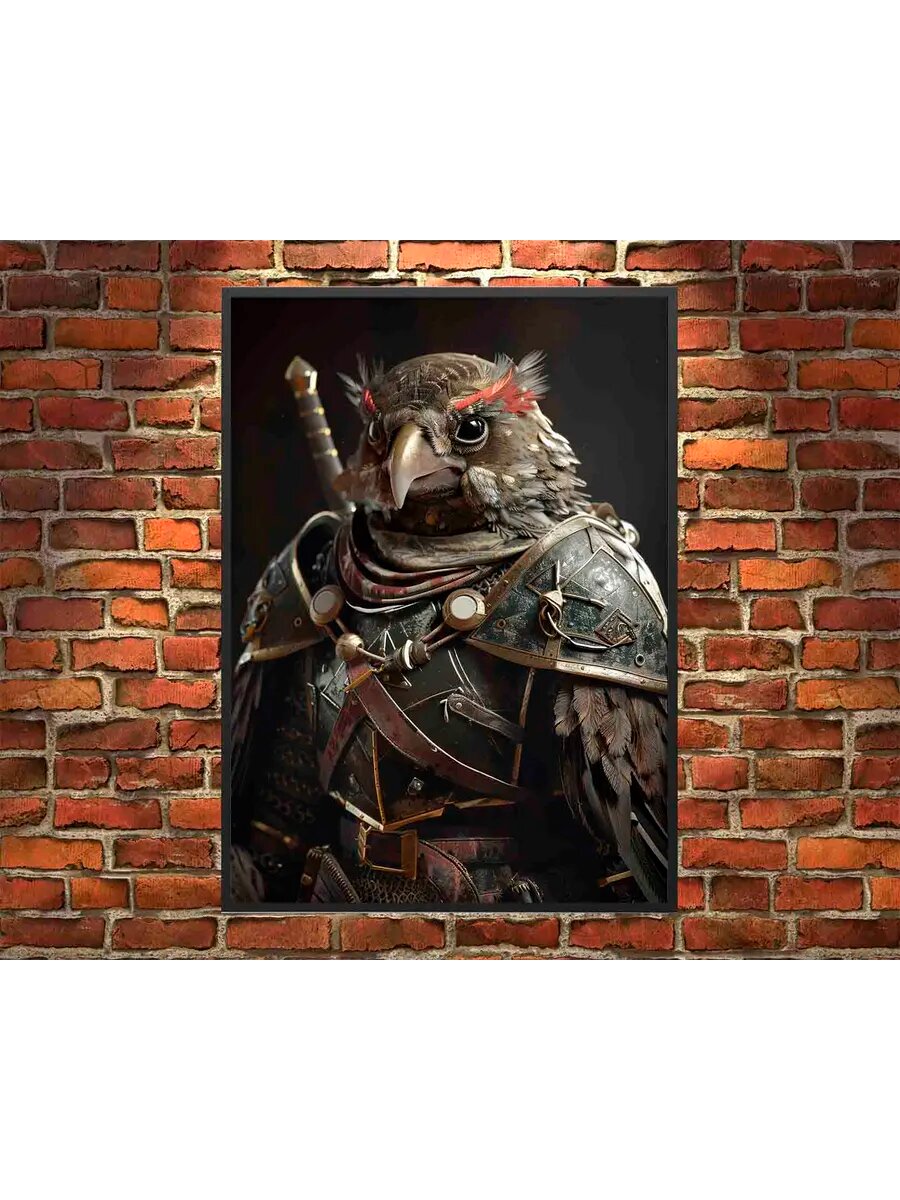Птица-куропатка Рыцарь 2, Плакат 30x42см