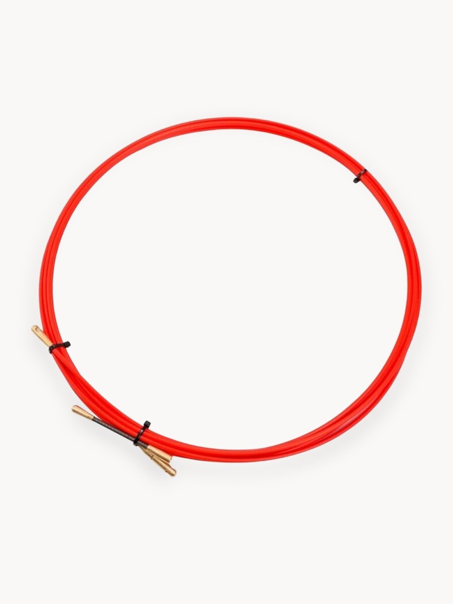 Кабель Протяжка кабельная, стеклопруток, d=3,5 мм 5 м красная