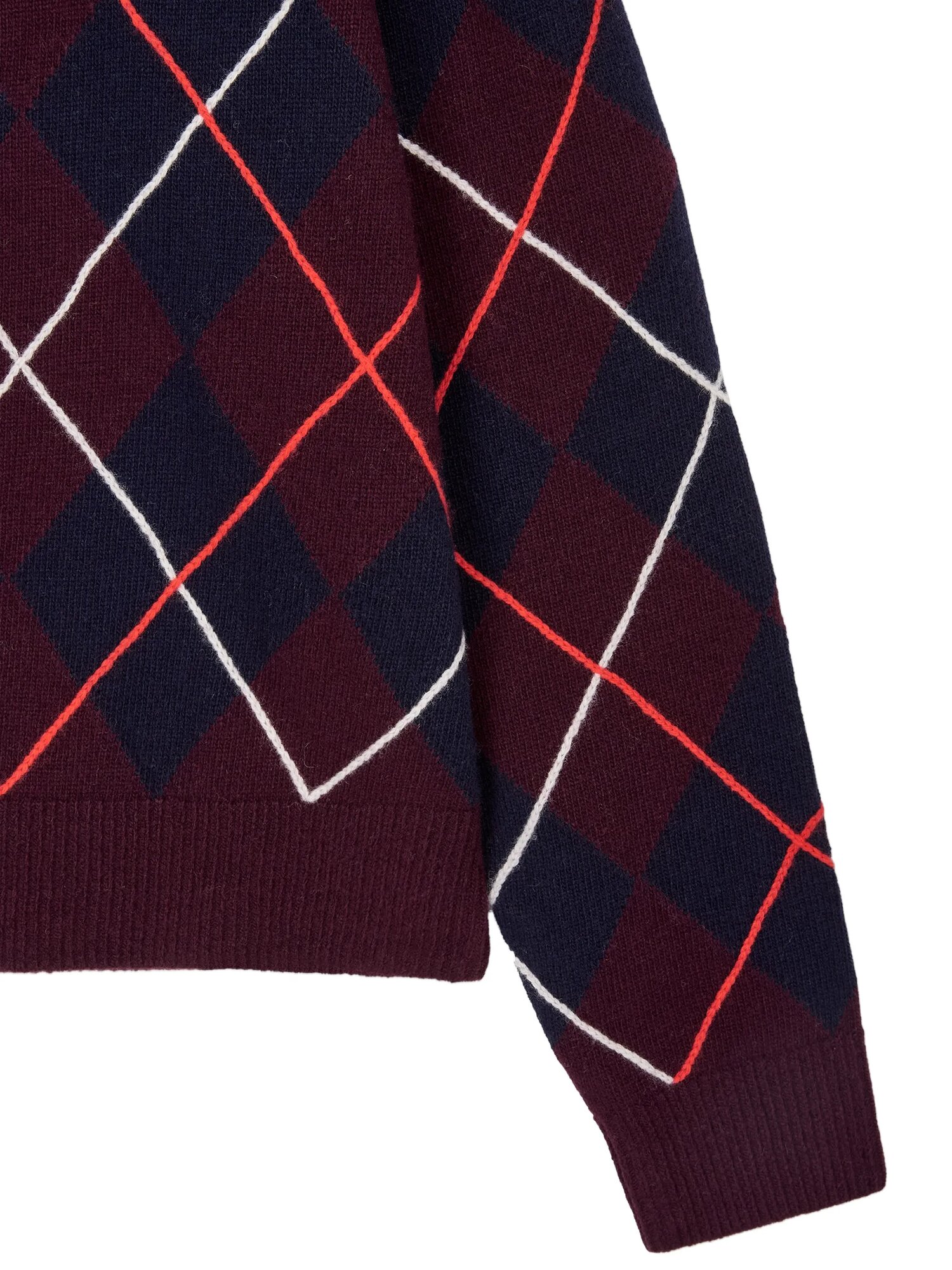 Свитер  Argyle-pattern sweater, размер OneSize, , фиолетовый — фото 1