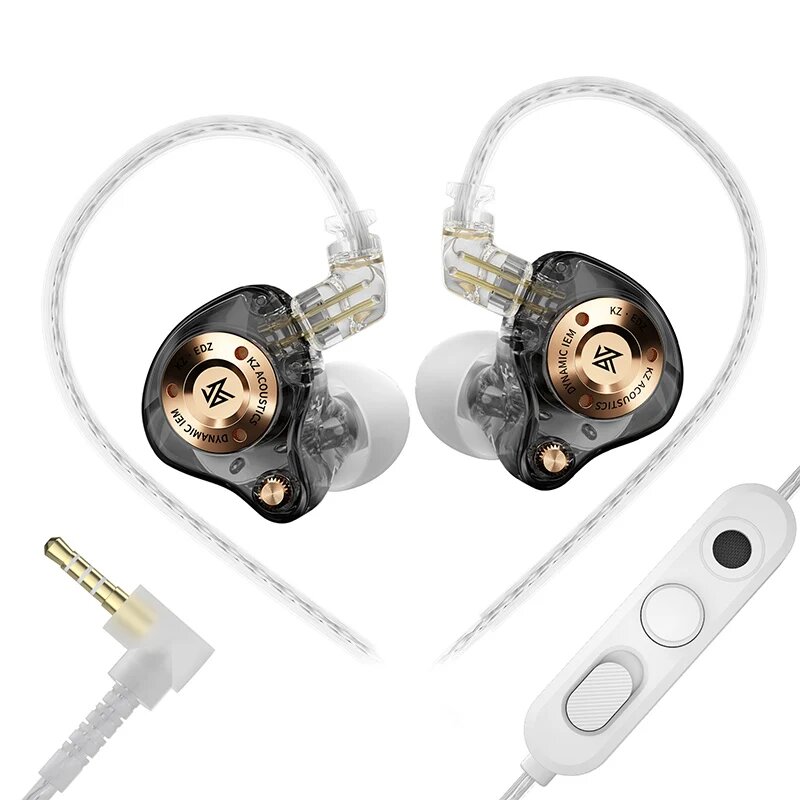 KZ EDZ Black MIC HIFI наушники
