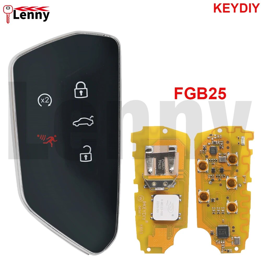 Смарт-ключ Lenny KEYDIY FGB25/FGB08 5H0959753G/BK для систем VW MQB 5C 5D, Porsche, Audi, 5BT-FGB25
