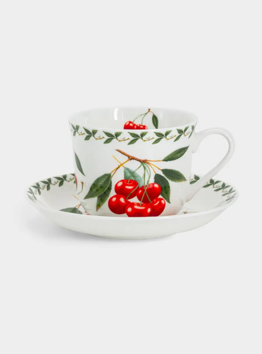 Пара чайная, 1 перс, 2 пр, 480 мл, фарфор F, белая, Вишня, Orchard Fruits