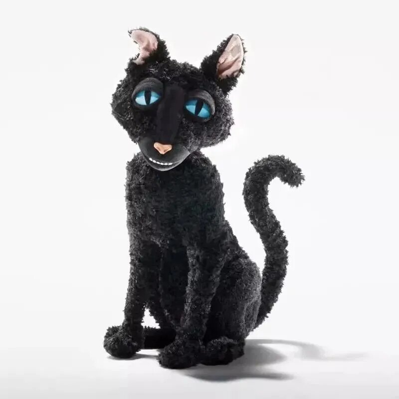 Плюшевая кошка Коралина, черная кошка, милая мягкая игрушка Кэролайн, плюшевые куклы