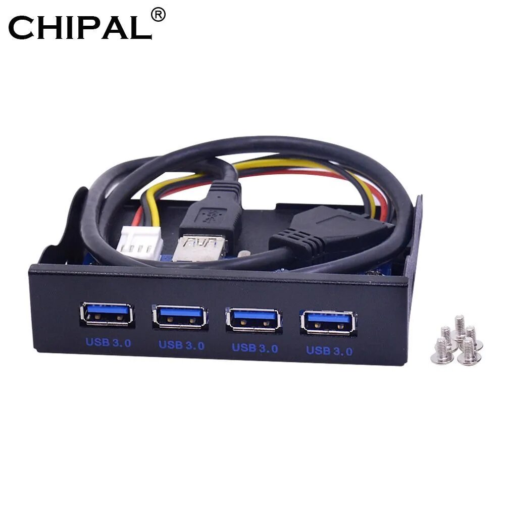 CHIPAL USB 3.0 USB-концентратор 4 порта 5 Гбит/с Черный матовый