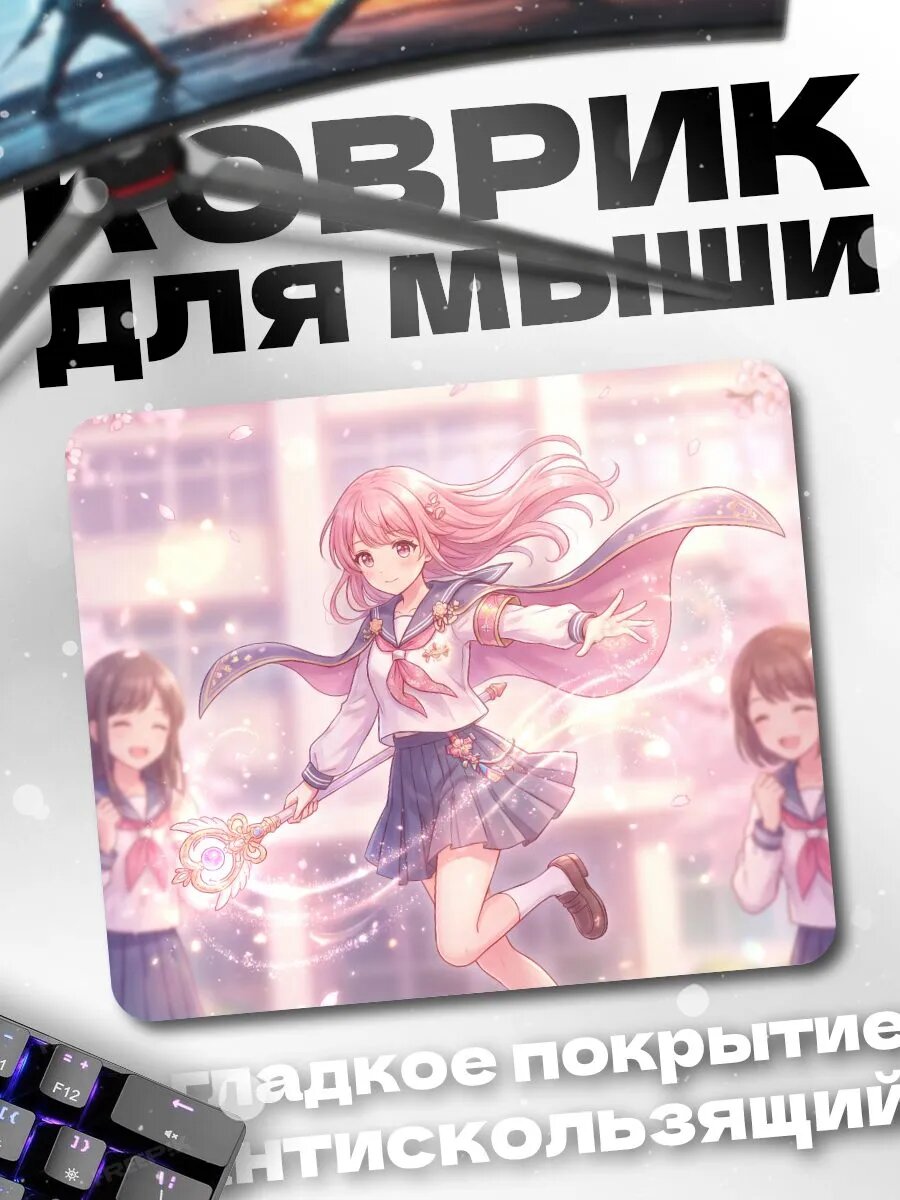 Коврик для мышки Школьница Аниме