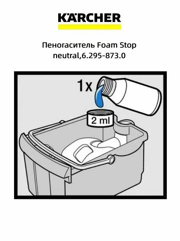 Пеногаситель Foam Stop neutral, Karcher,(6.295-873.0)