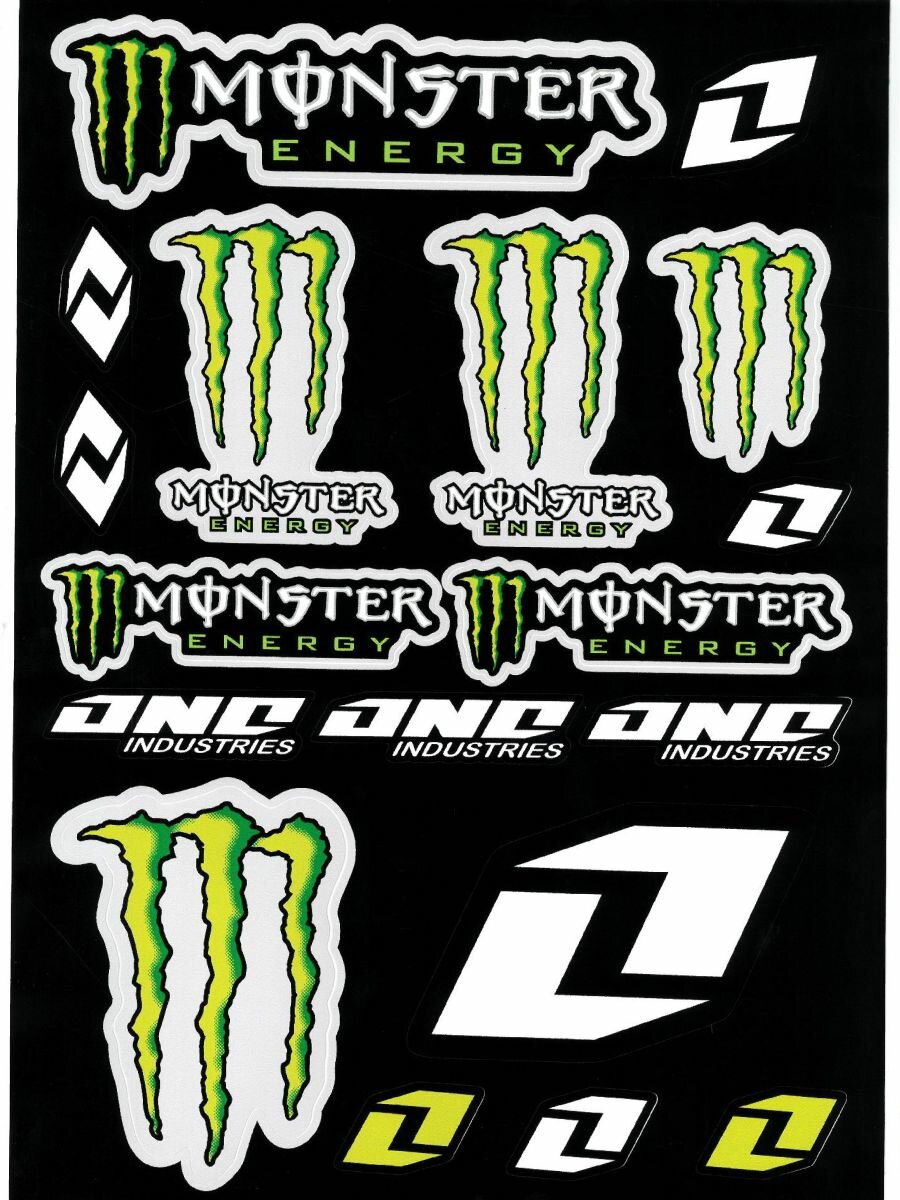 Наклейки на мотоцикл, автомобиль, питбайк стикеры Monster Монстер для эндуро