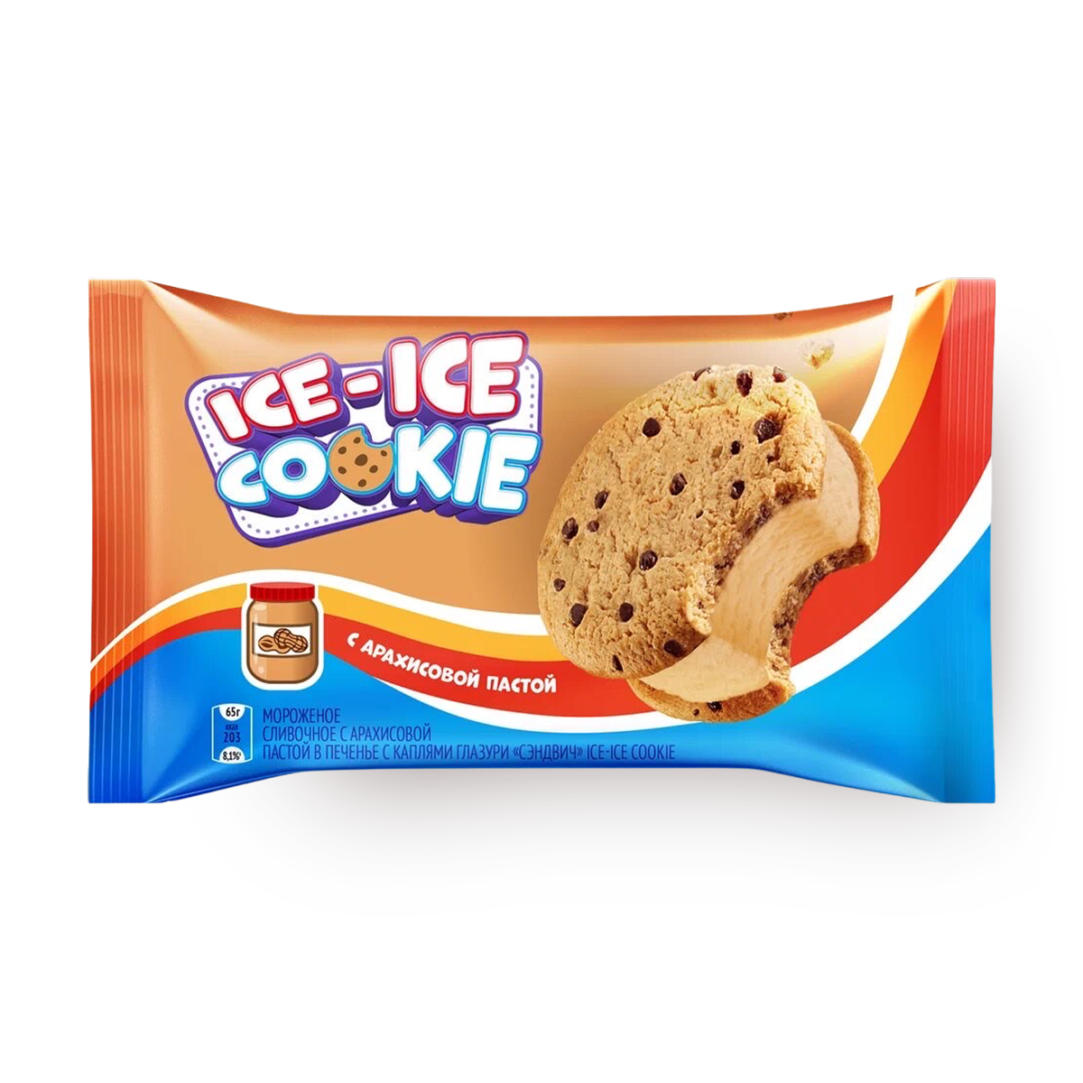 Мороженое Ice-Ice Cookie «Инмарко» с арахисовой пастой в печенье