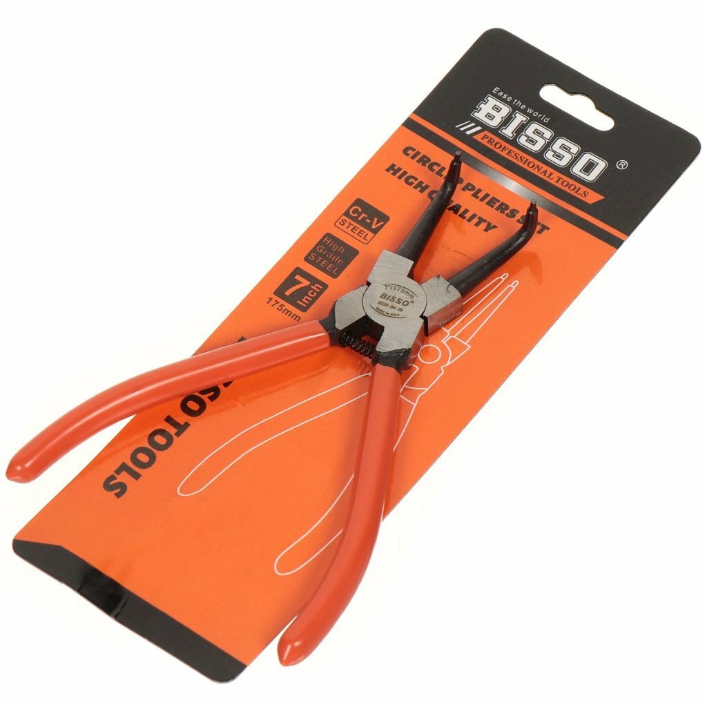 Съемник внешних стопорных колец 170 мм, изогнутые губки, разжимной, SPE13806-08