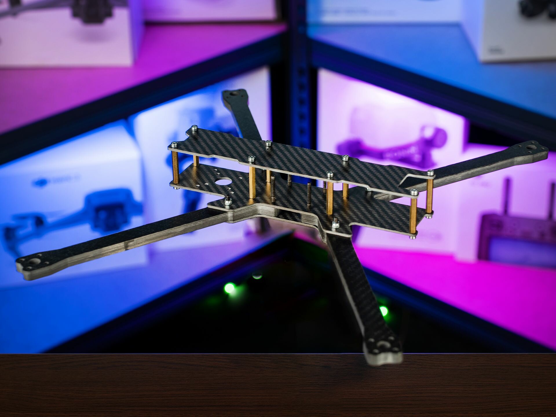 Рама для FPV 10" в сборе, размер 280мм, вес 180 г, карбон, 1шт.