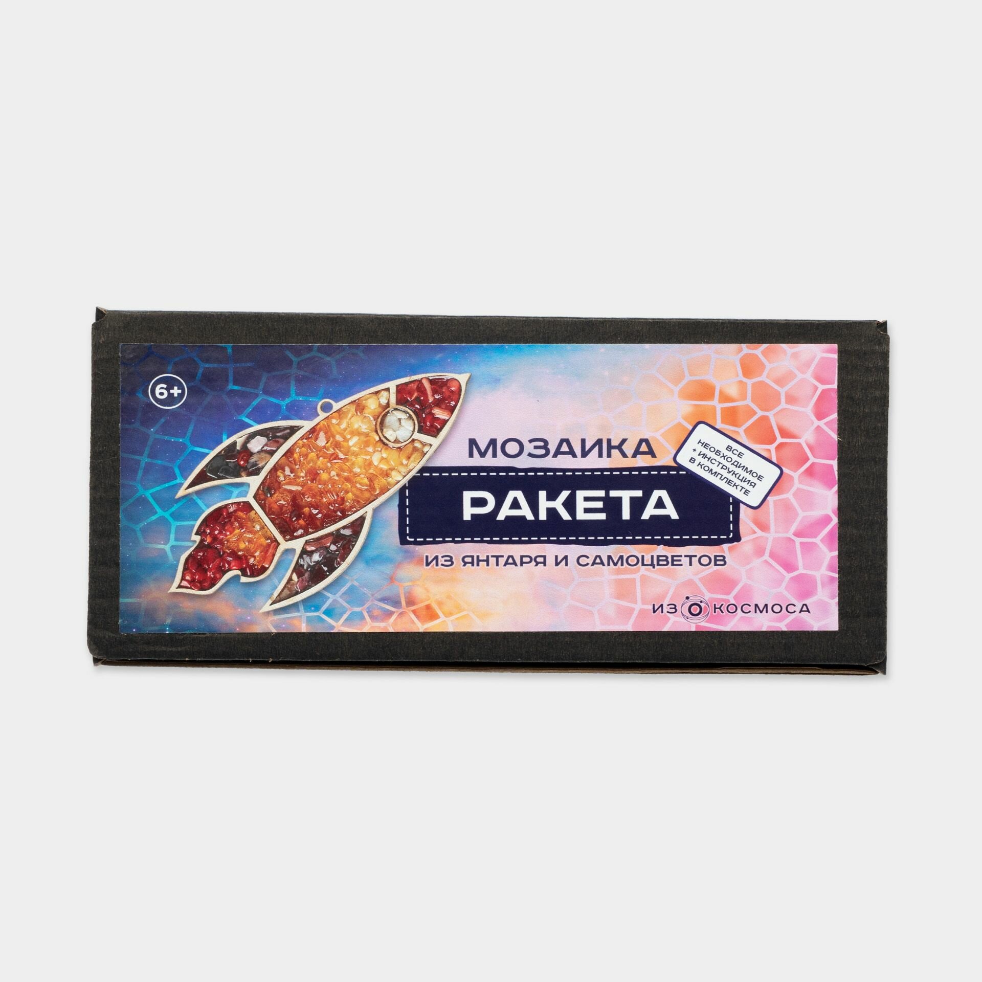 Мозаика из янтаря и самоцветов "Ракета"