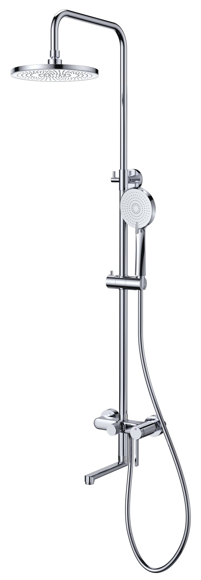 ESKO. Душевая система со смесителем Sochi ST260SC поворотный излив, тропический душ, хром