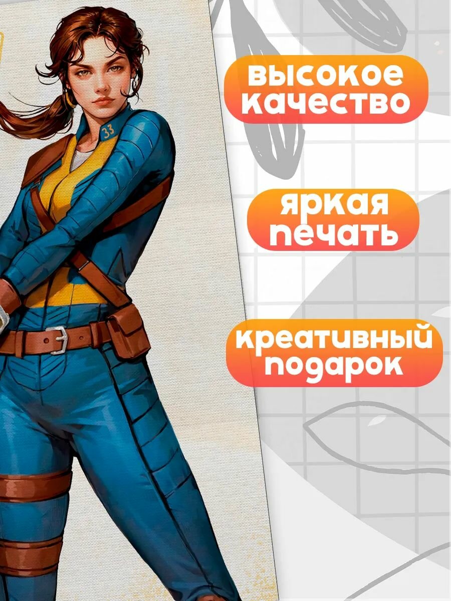 Картина на стену Fallout, на подрамнике, 1шт, 38х25 размер. — фото 1