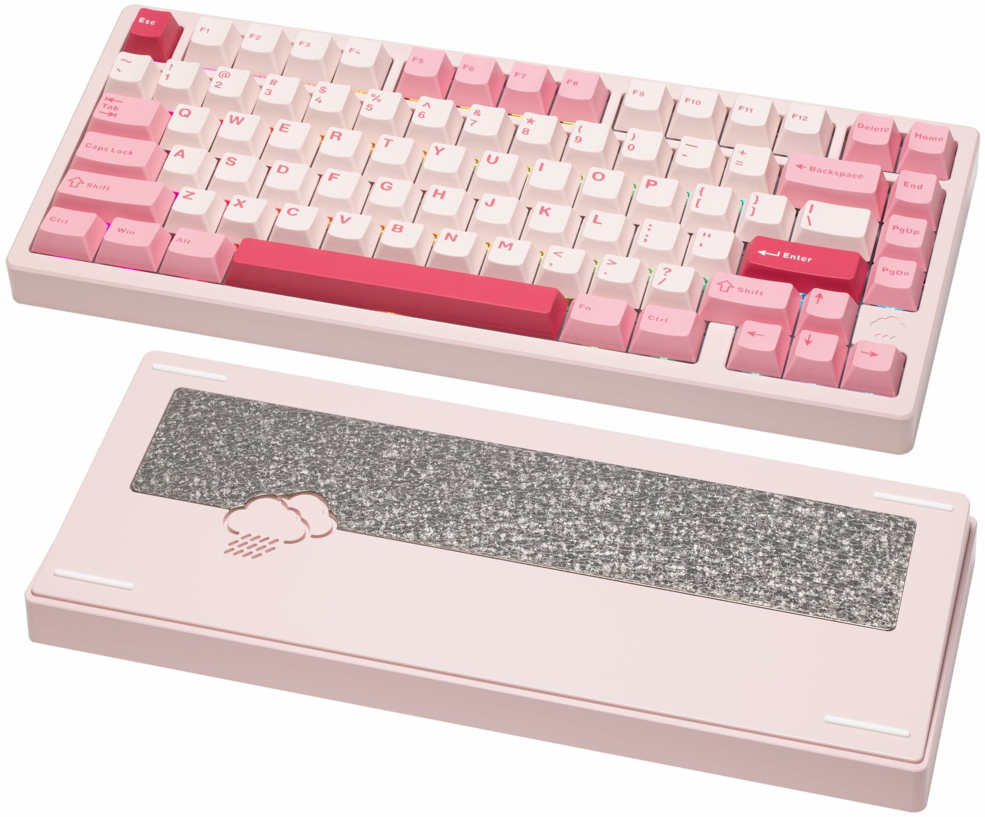 WOB Игровая клавиатура беспроводная Rainy75 Pro, RGB, CocoaSwitches, Electro, Английская раскладка