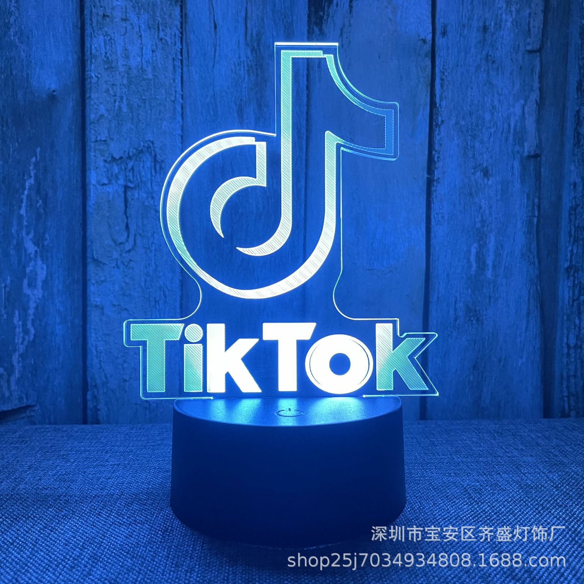 USB-контролируемый цветной 3D-ночник для стола, декоративная лампа в черном цвете с RGB-светом, создает атмосферу