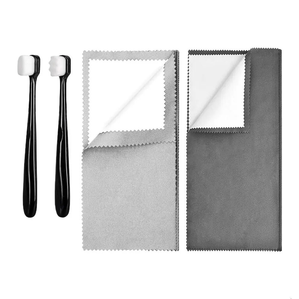 Средство для чистки серебра с салфеткой и щеткой