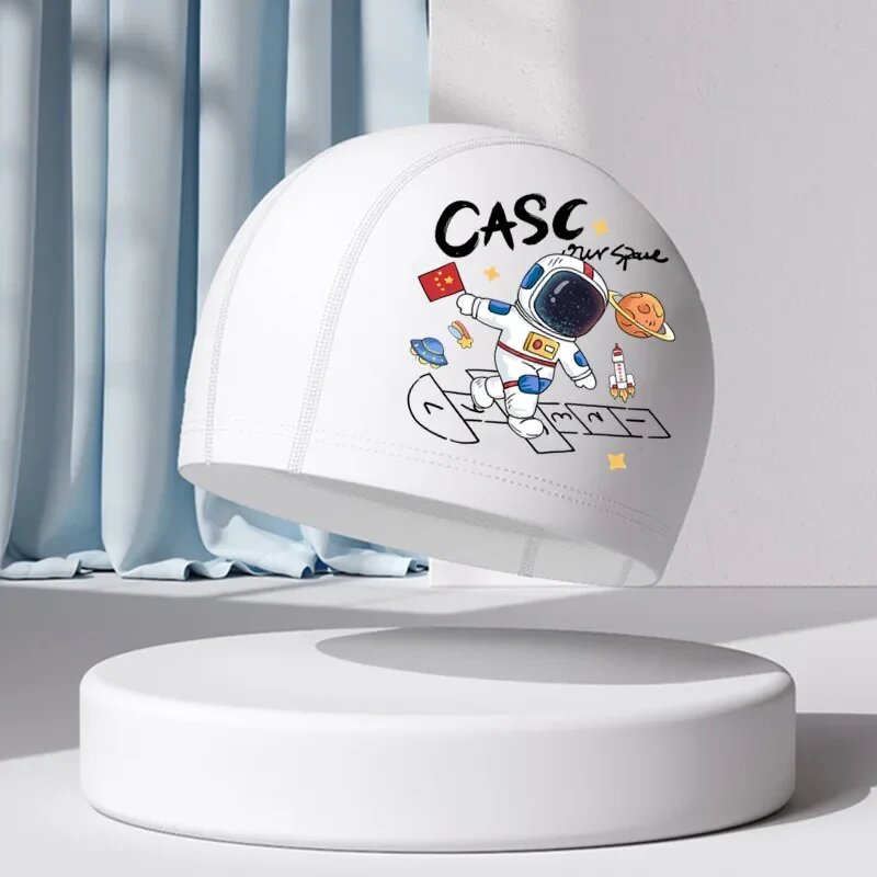 Детская плавательная шапочка CASC, белая, White-A