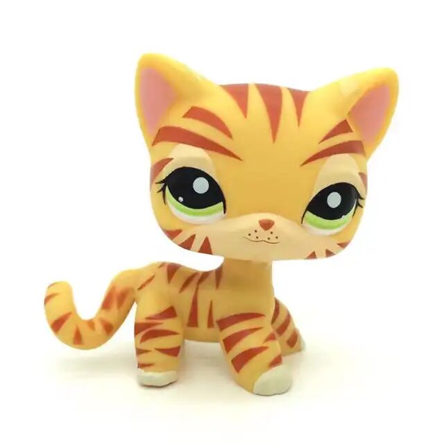 Совершенно новая редкая игрушка LPS для зоомагазина, короткошерстная кошка, милый полосатый кот, классическая игрушка LPS для детей в подарок