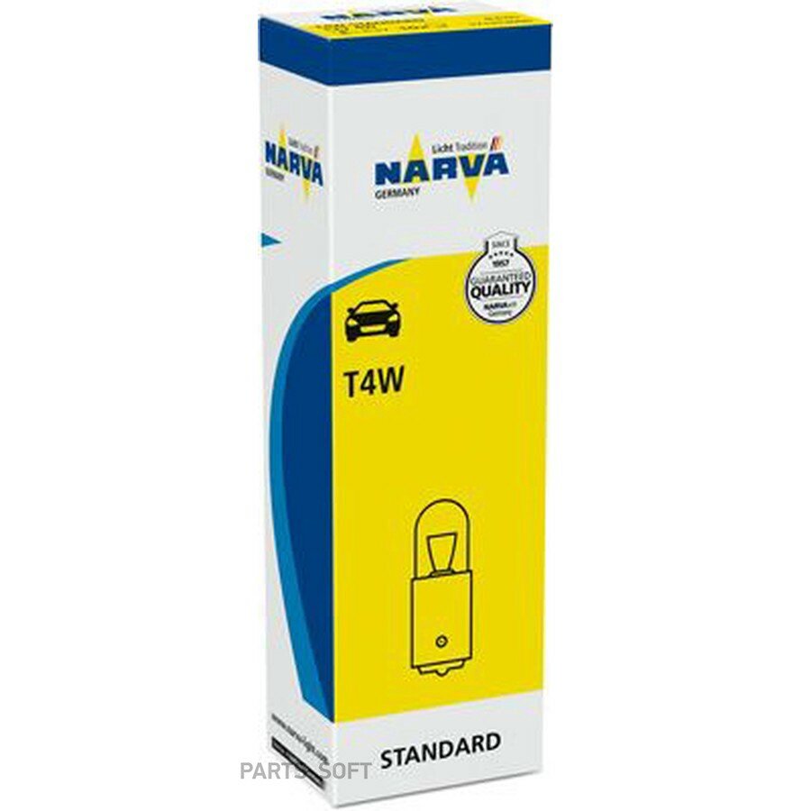 Лампа подсветки T4W 12V 4W "NARVA" (в панель приборов) NARVA 171313000 | цена за 1 шт