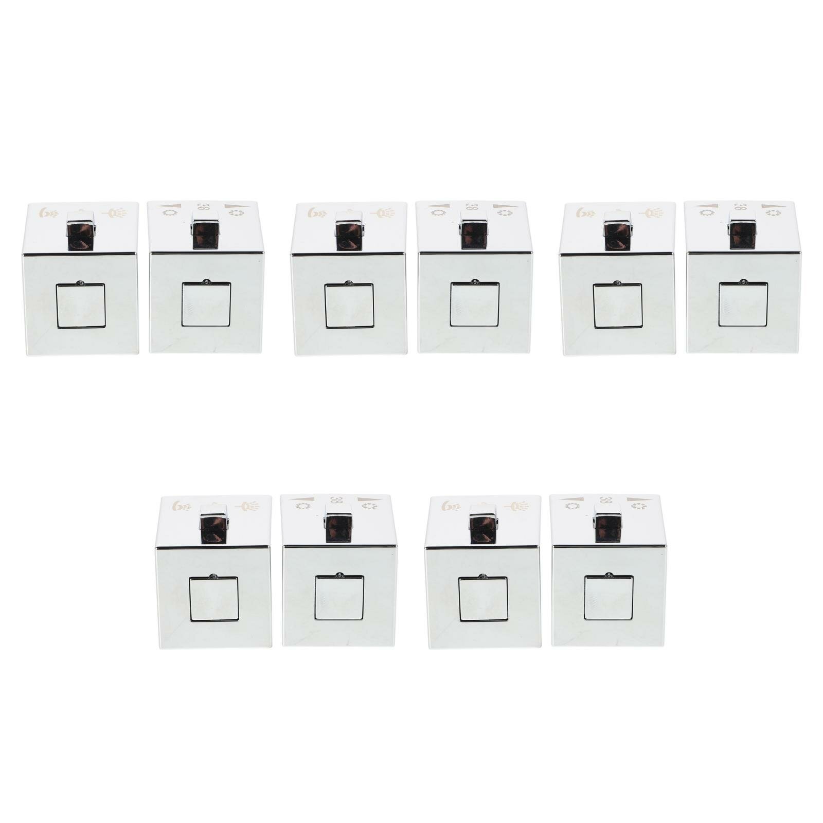 Пластиковые ручки для смесителя ванной универсальные, комплект из 10 шт, серебристые