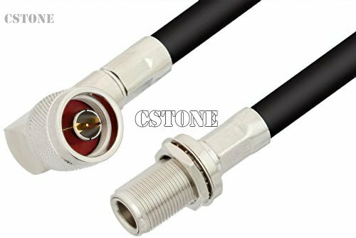 N штыревой угловой к N гнездовой переборочный кабель используя RG214 коаксиальный