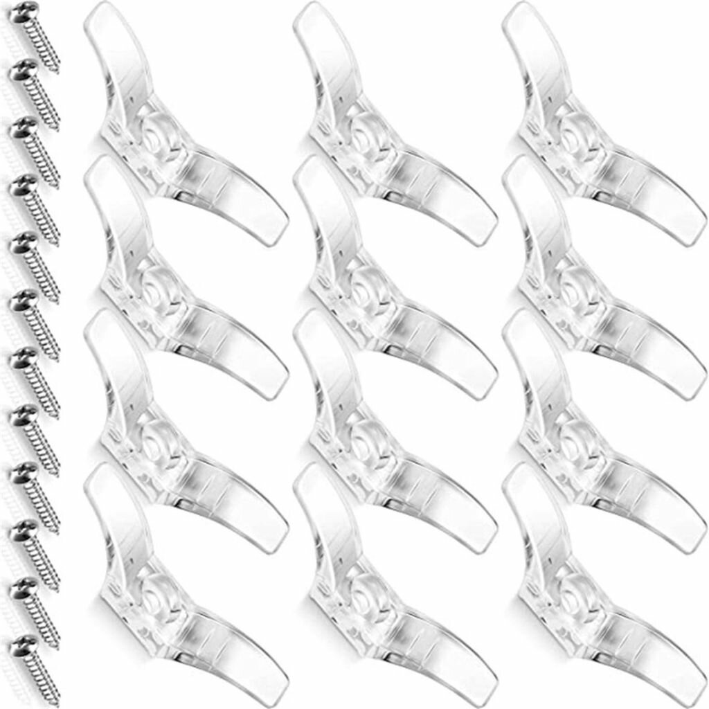 12 шт, фиксирующий крючок с одним отверстием для рулонных штор и занавесок для штор на колесиках