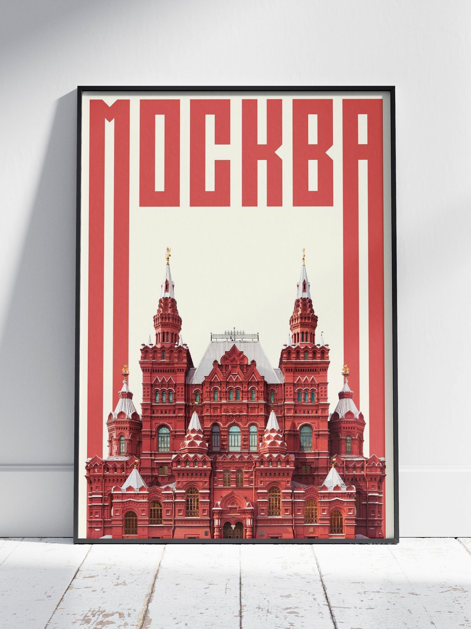 Плакат на стену для интерьера Интерьерный Плакат Страны (Россия 4) - Постер по национальному декору формата A4 (21x30 см)