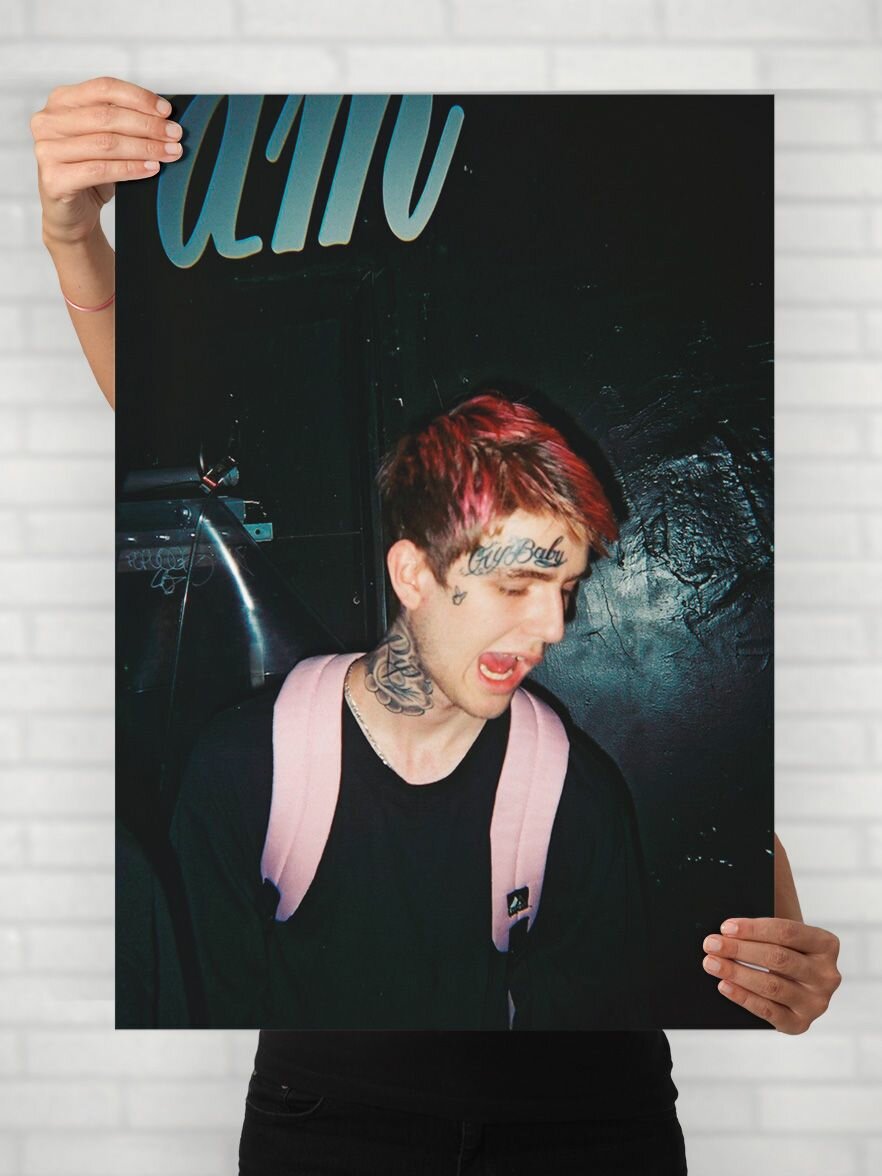 Плакат на стену для интерьера Lil Peep (Лил Пип 60) - Постер по музыке и артисту формата A1 (61x84 см)