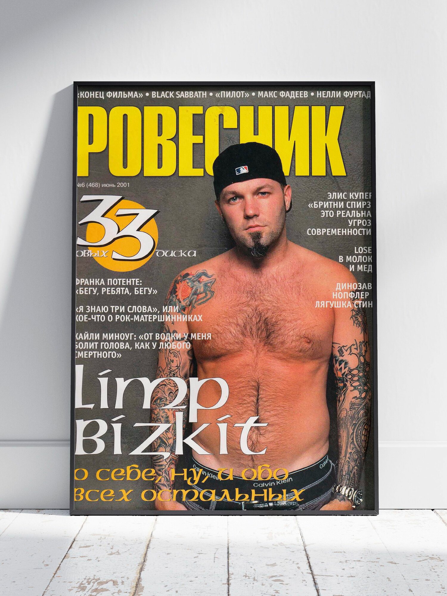 Плакат на стену для интерьера Лимп Бизкит (Фред Дерст - Fred Durst 3) - Постер по музыке и артисту формата A4 (21x30 см)