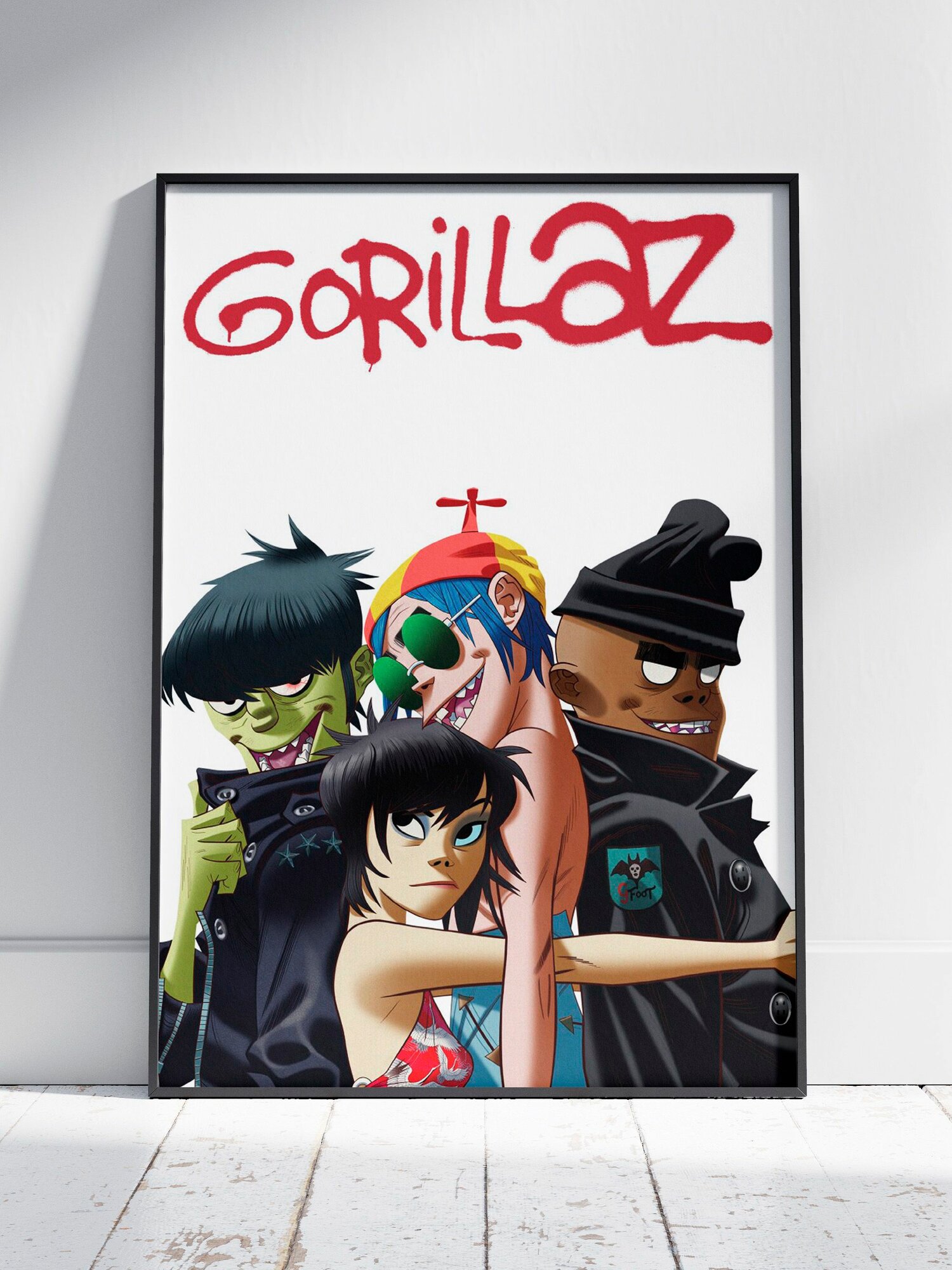 Плакат на стену для интерьера Горилаз (Gorillaz 4) - Постер по музыке и артисту формата A3 (30x42 см)
