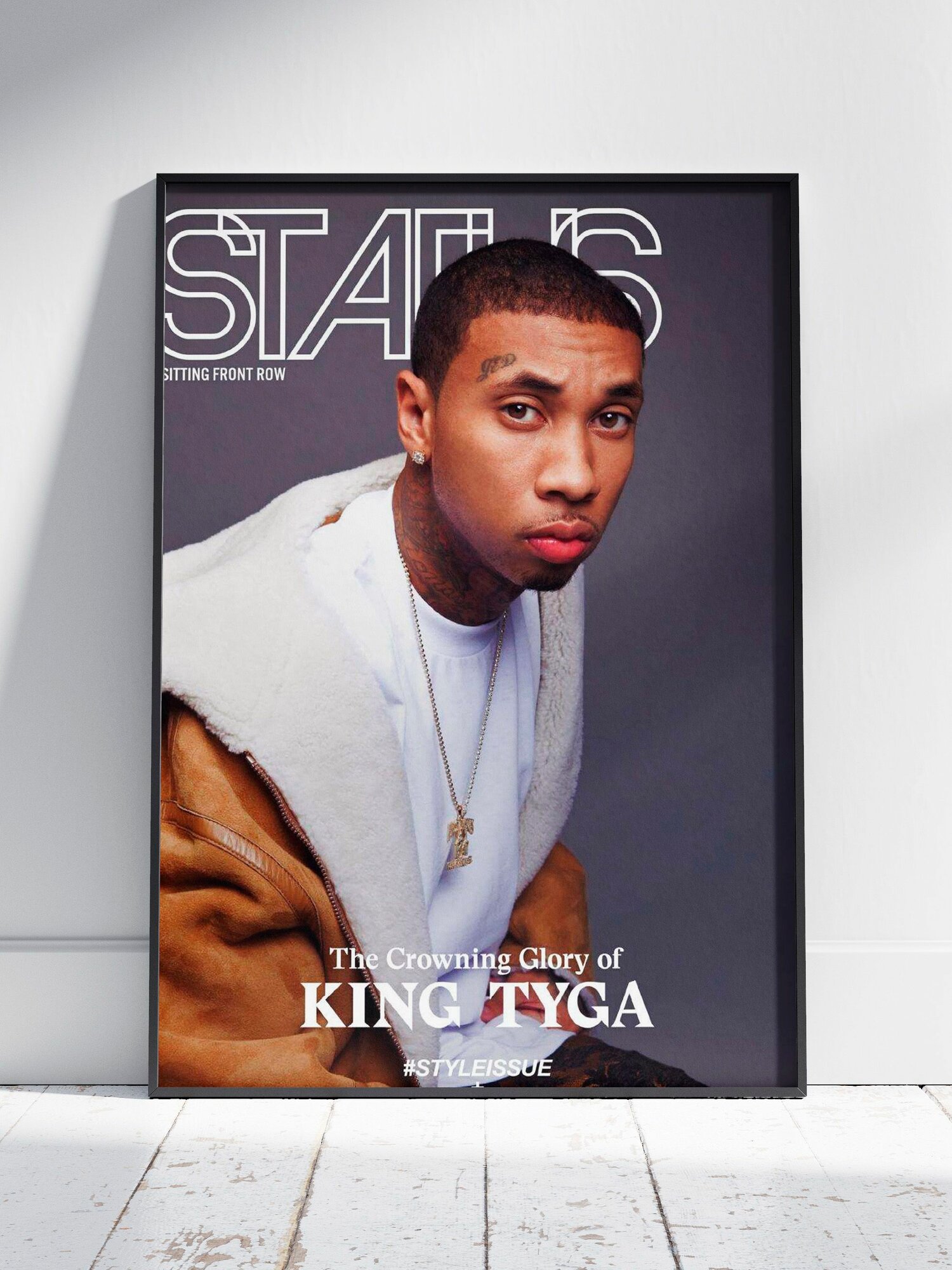 Плакат на стену для интерьера Тайга (Tyga 1) - Постер по музыке и артисту формата A4 (21x30 см)