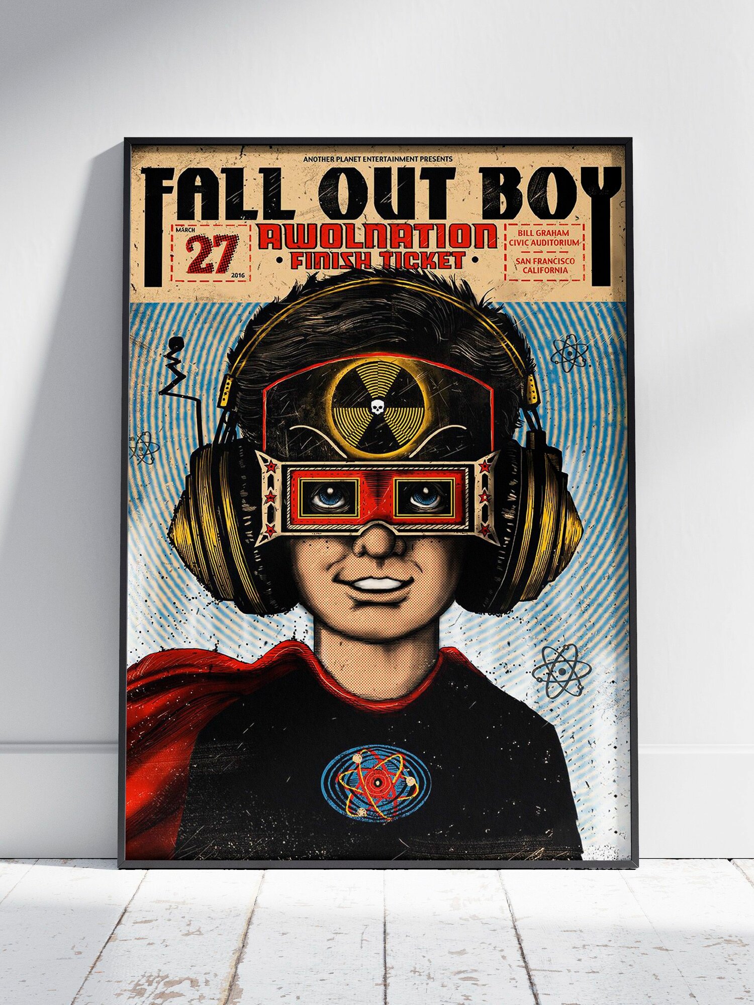 Плакат на стену для интерьера Фолл Аут Бой (Fall Out Boy 3) - Постер по музыке и артисту формата A4 (21x30 см)
