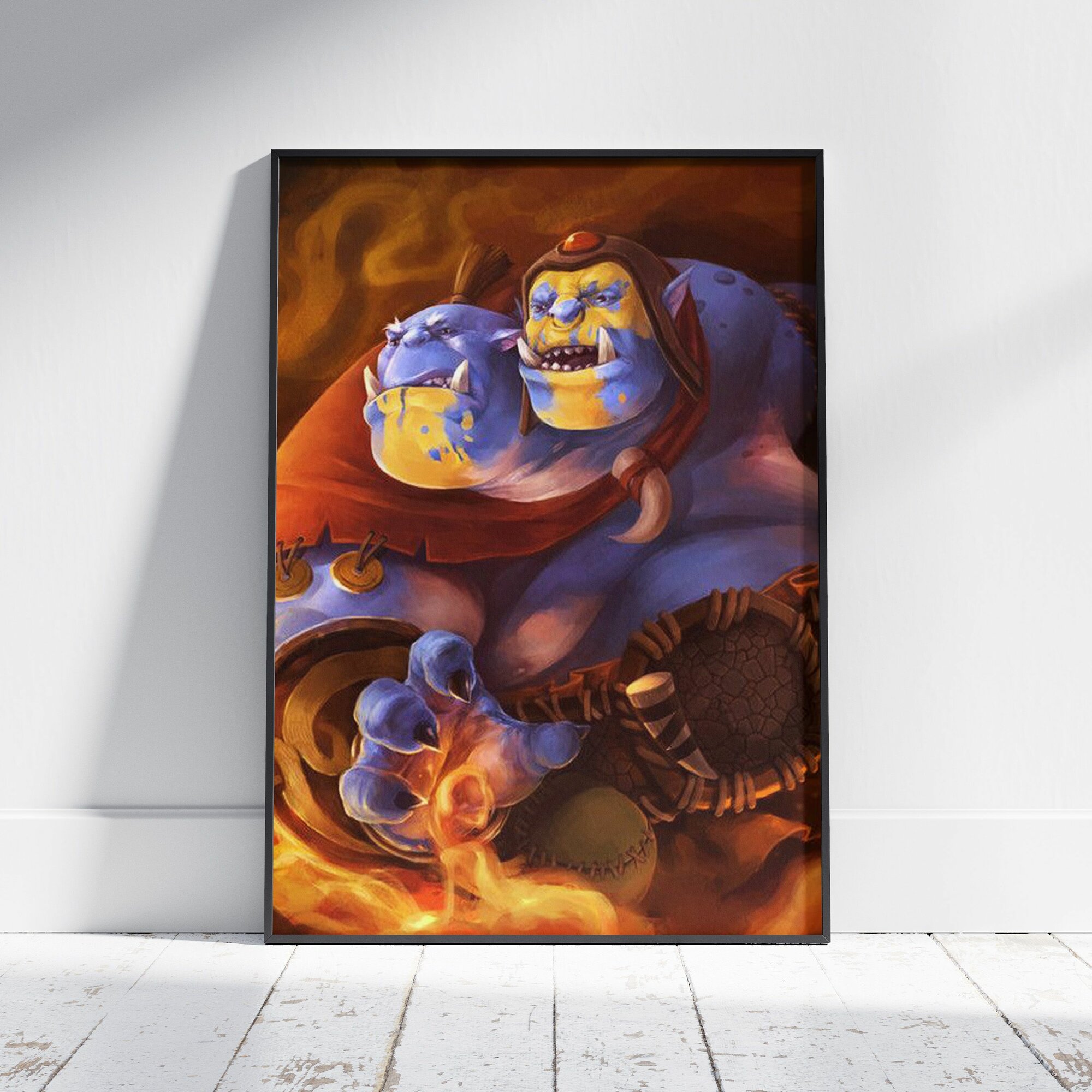 Плакат на стену для интерьера Dota 2 (Ogre Magi 1) - Постер по игре формата A3 (30х42 см)