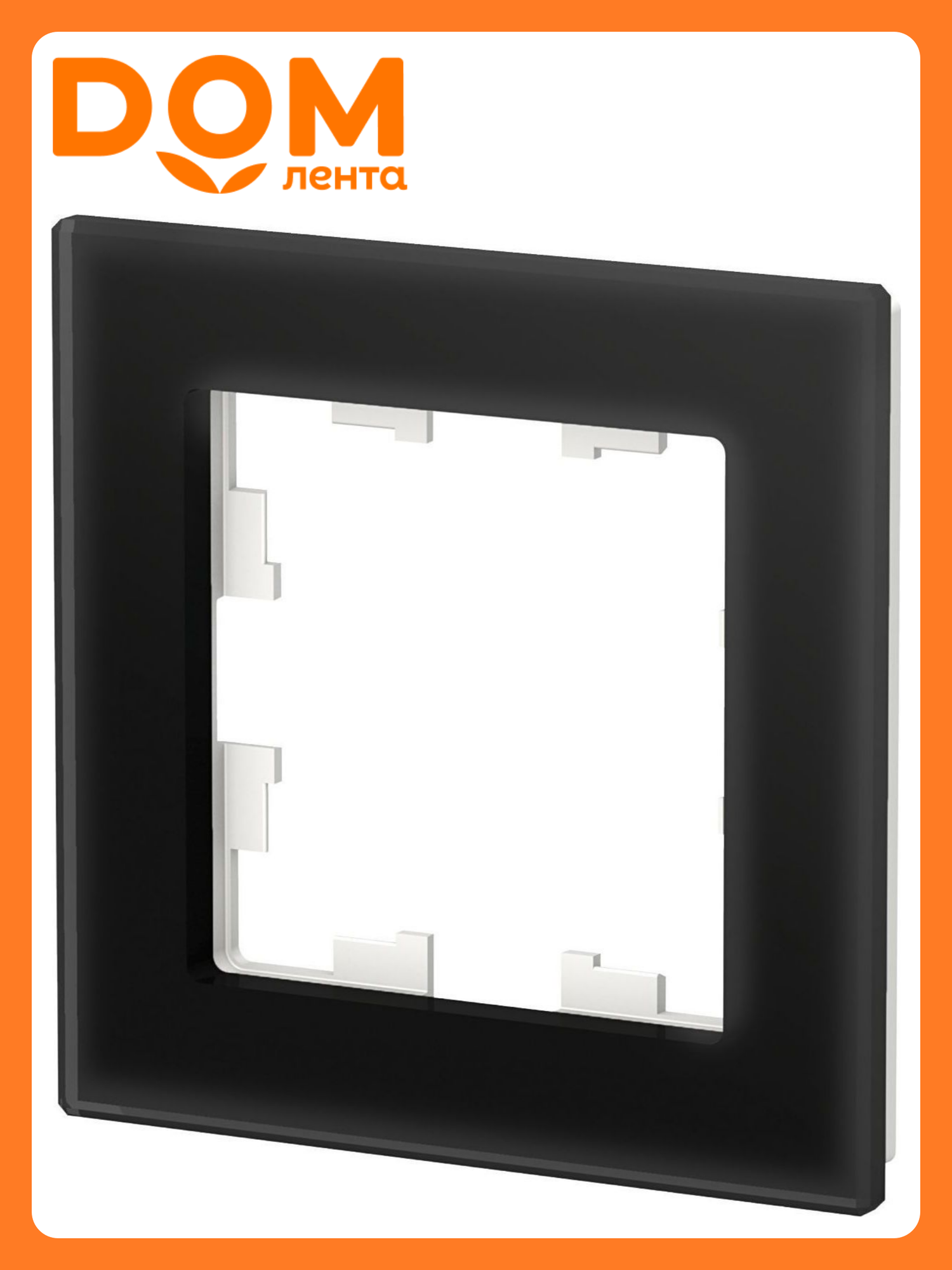 Рамка Schneider Electric "Atlas Design Nature" ATN321001, стекло, ABS-пластик, IP20, черная