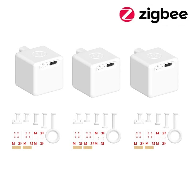 Tuya Zigbee Smart Touch Fingerbot Plus Type-C 3pcs Fingerbot Kit