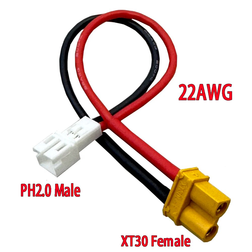 Кабель PH2.0 Male - XT30 Female 22AWG