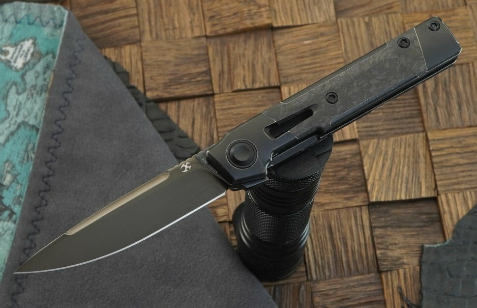 Складной нож Kansept Knives Kitpu, сталь CPM 20CV, BW, рукоять титан/карбон