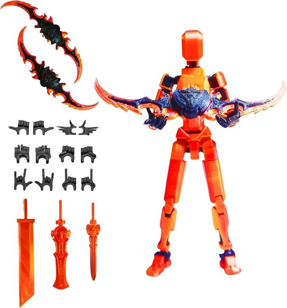 Набор фигурок Dummy13 Предсобранные 3D фигурки Titan и Robo Подвижные игрушки с заменяемыми аксессуарами Для коллекционеров Золотая версия