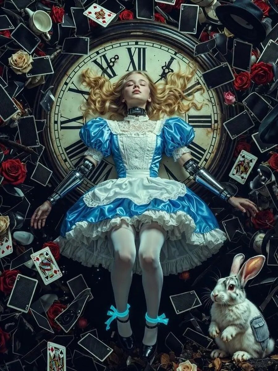 Картина по номерам на холсте Алиса в стране чудес 40*50 см