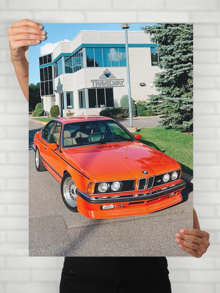 Плакат на стену для интерьера Легенды Авто (БМВ M635CSi - BMW M635CSi 1) - Постер по машине формата A1 (61x84 см)