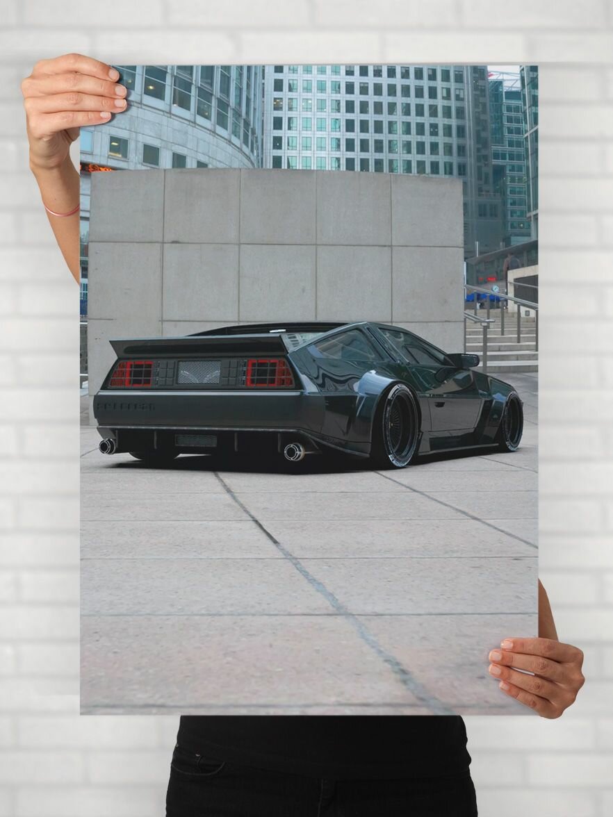 Плакат на стену для интерьера Легенды Авто (ДеЛориан - DeLorean 5) - Постер по машине формата A2 (42x61 см)