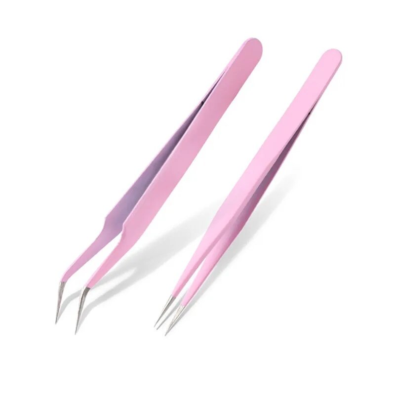 Набор пинцетов Aogue из нержавеющей стали для наращивания ресниц 2pcs Tweezers3